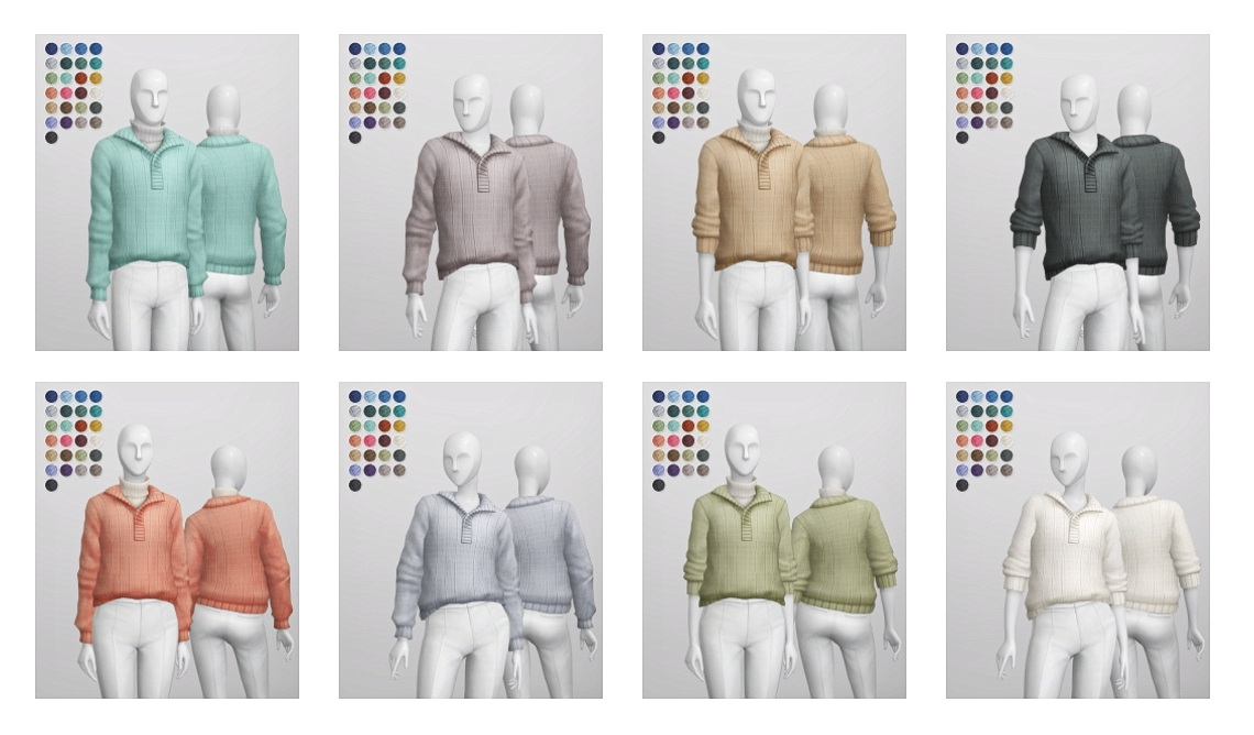 Basic sweaters IV M/F by Rusty » Sims 4 Updates