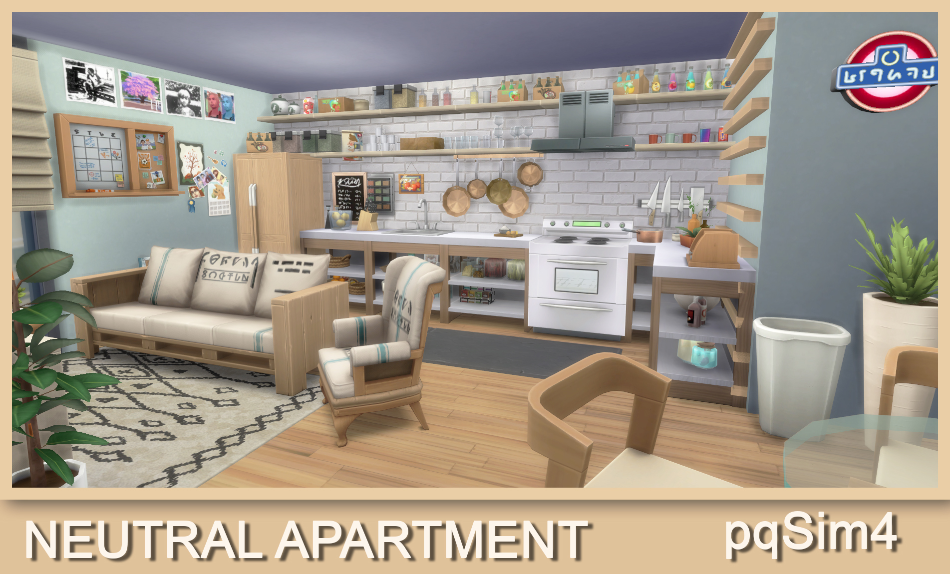 Neutral Apartment No CC at pqSims4 » Sims 4 Updates