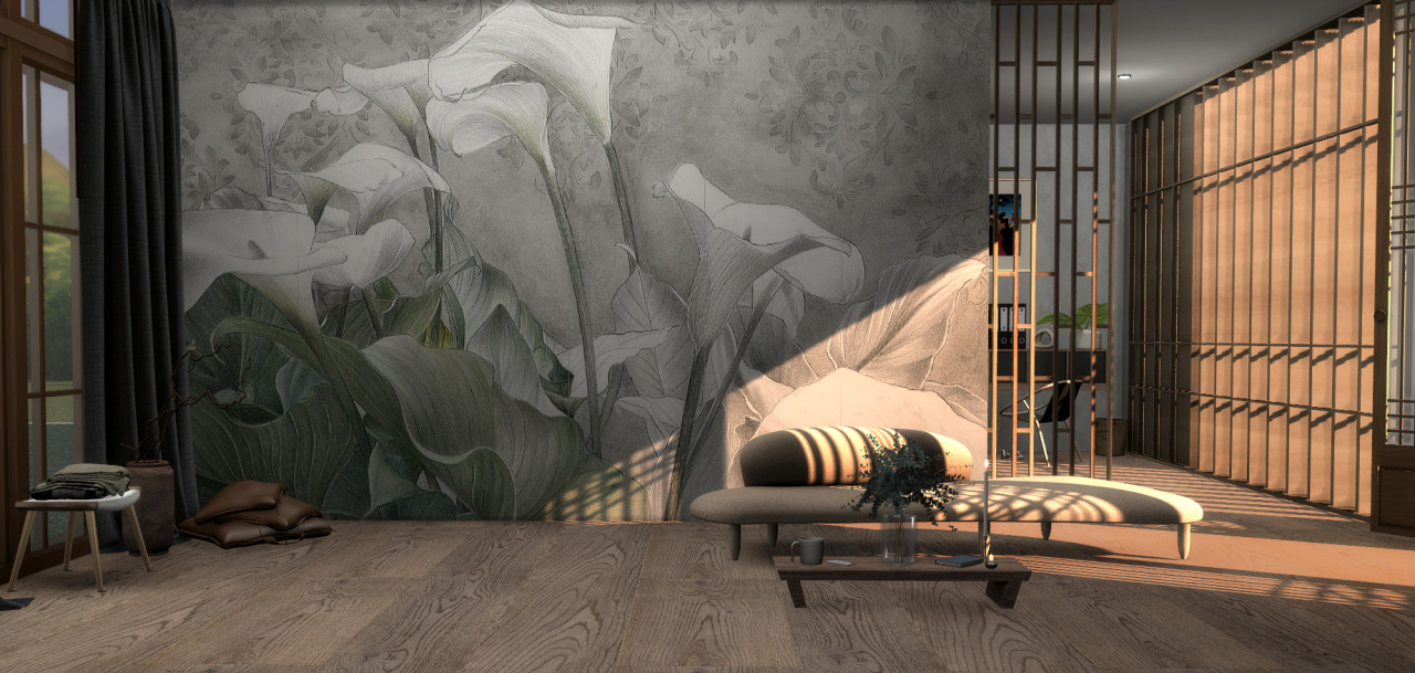 Blooming Wild wall murals at Tilly Tiger » Sims 4 Updates