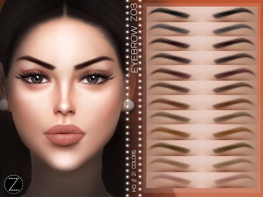 EYEBROW Z03 by ZENX at TSR » Sims 4 Updates