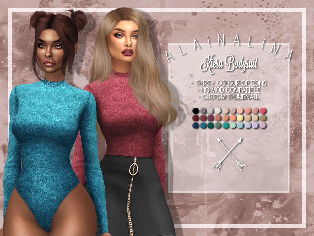 Kiera Bodysuit at AlainaLina » Sims 4 Updates