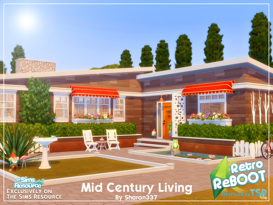 Retro Mid Century Living by sharon337 at TSR » Sims 4 Updates