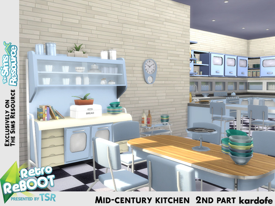 Retro Mid-century kitchen 2nd part by kardofe at TSR » Sims 4 Updates