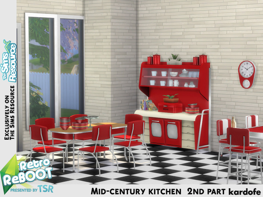 Retro Mid-century kitchen 2nd part by kardofe at TSR » Sims 4 Updates