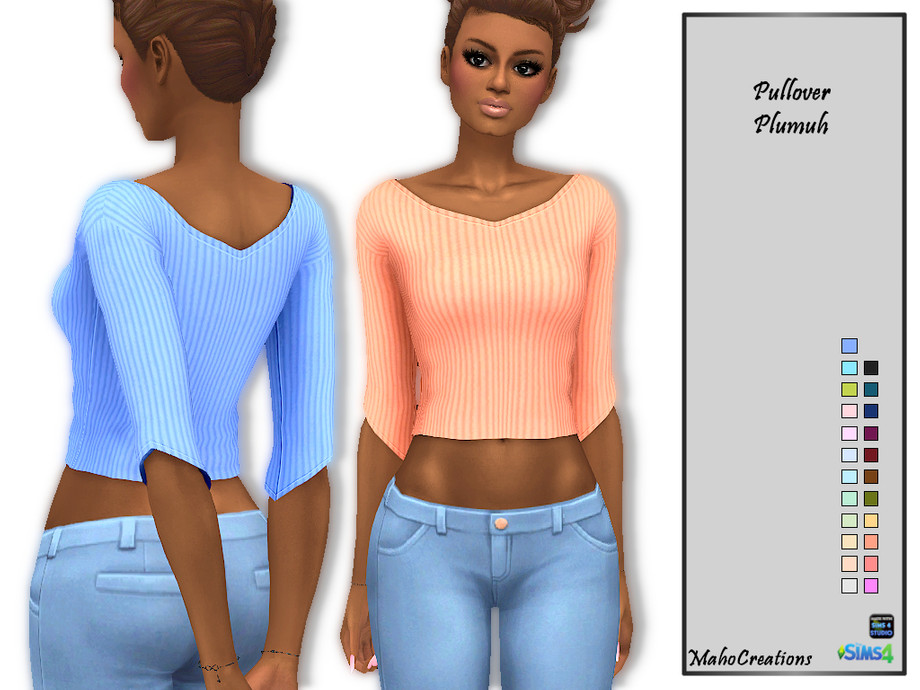Pullover Plumuh by MahoCreations at TSR » Sims 4 Updates