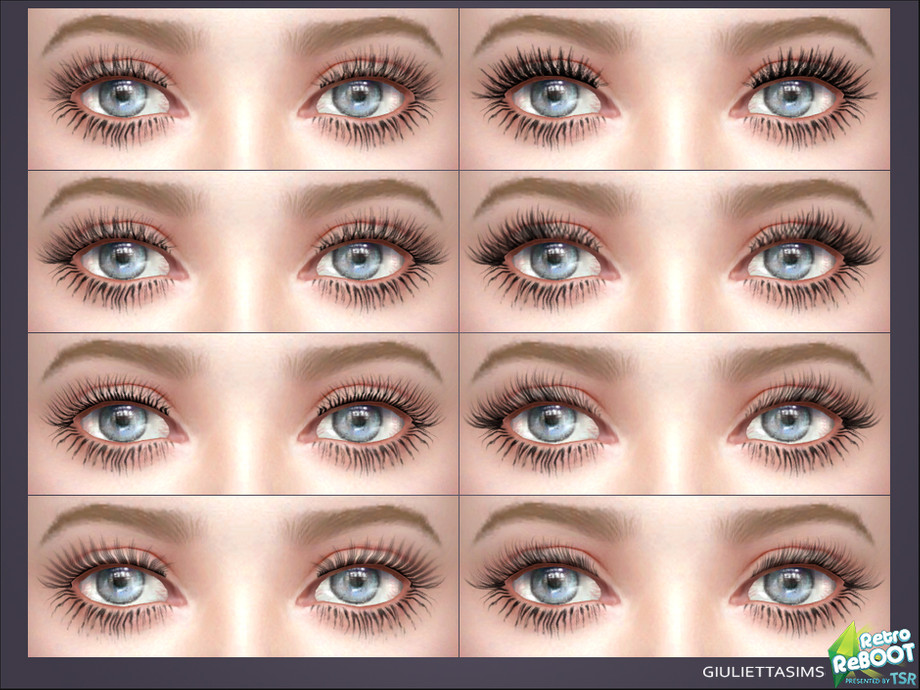 Retro Twiggy 3D Eyelashes by feyona at TSR » Sims 4 Updates