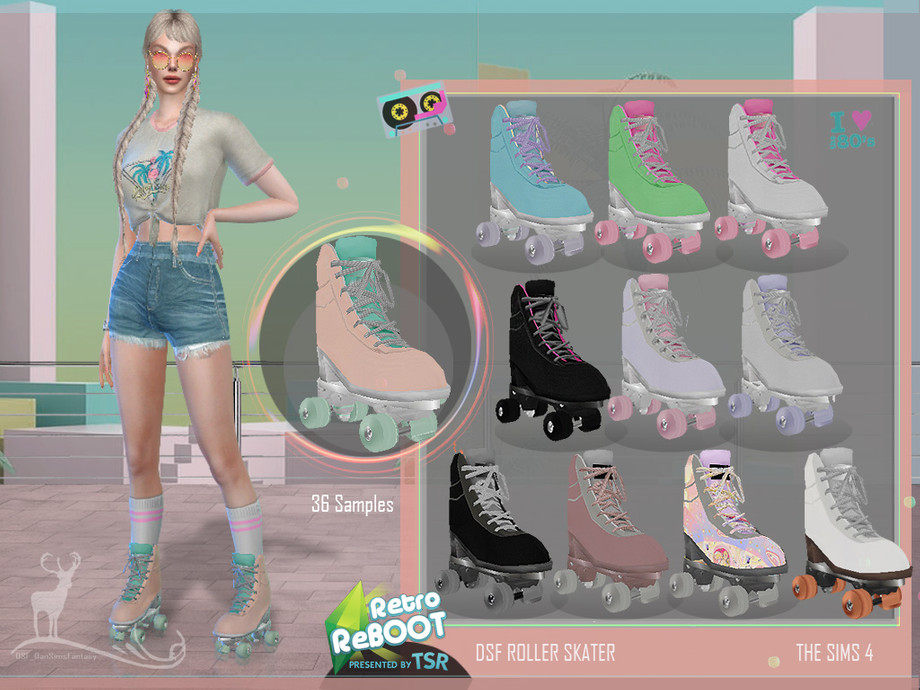 Retro ROLLER SKATE by DanSimsFantasy at TSR » Sims 4 Updates