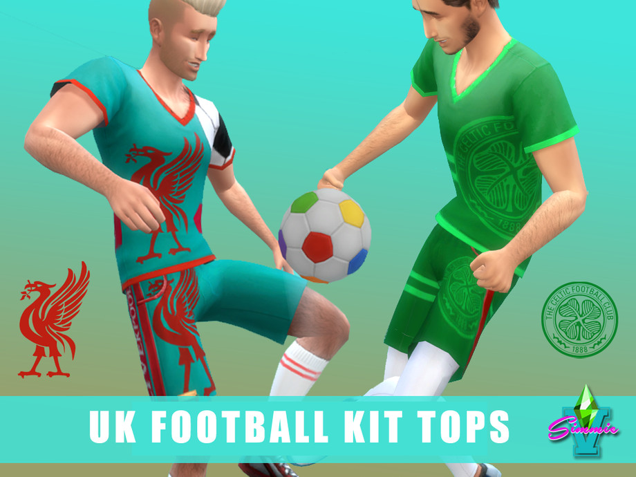 UK Footie Kit Top by SimmieV at TSR » Sims 4 Updates
