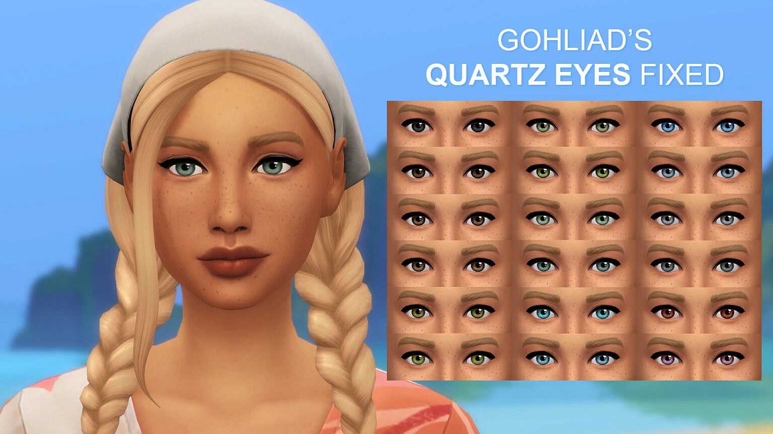 Gohliad's Quartz Eyes Fixed - Human Defaults by Alastor at Mod The Sims ...