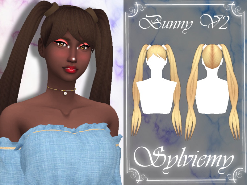 Bunny Hairstyle V2 by Sylviemy at TSR » Sims 4 Updates