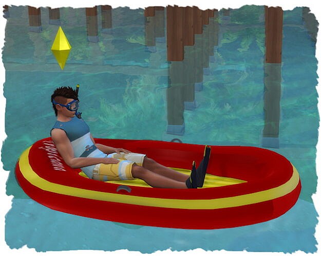 Inflatable Boat by Chalipo at All 4 Sims » Sims 4 Updates