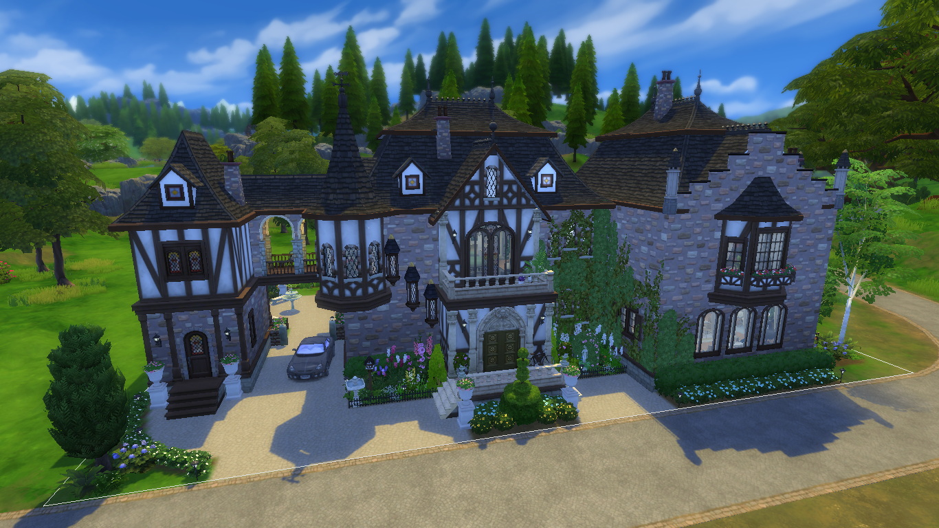 Tudor family manor w/guest wing by Dixie Nourmous at TSR » Sims 4 Updates