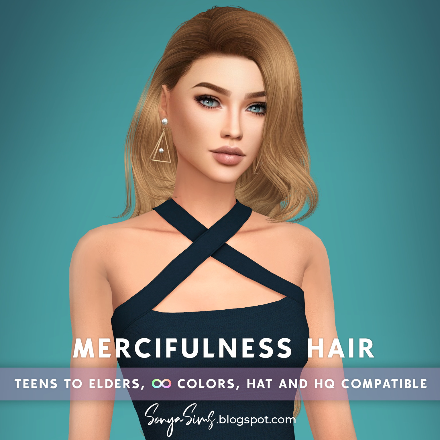 Mercifulness Hair at Sonya Sims » Sims 4 Updates
