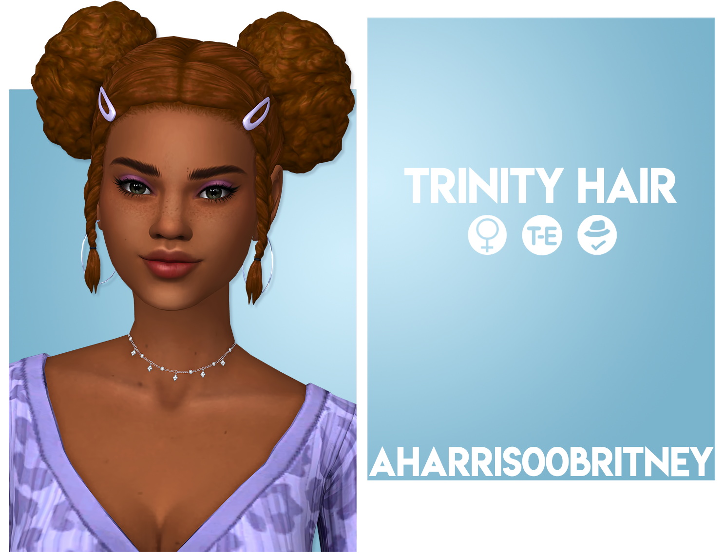 Trinity Hair at AHarris00Britney » Sims 4 Updates