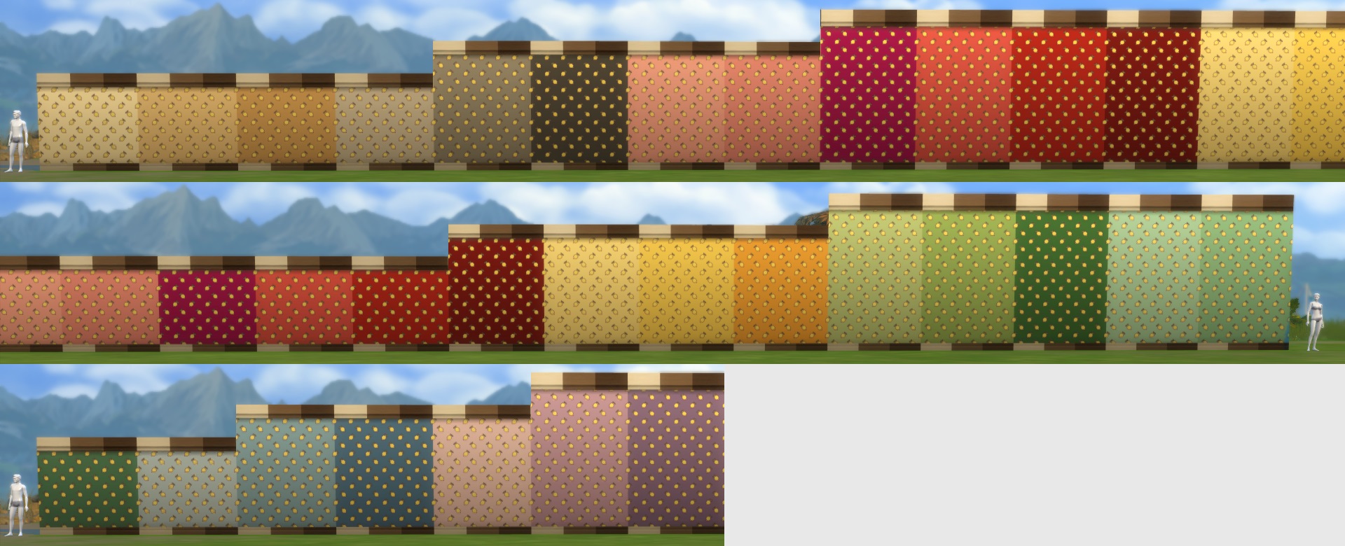 8BitBites Pixel Art Fruit Wallpaper Set by GenericFan at Mod The Sims 4 ...