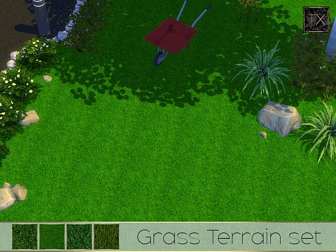 Grass Terrain Set by theeaax at TSR » Sims 4 Updates