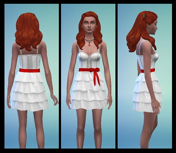 Cutie Corset Dress by WelshWeirdo at Mod The Sims 4 » Sims 4 Updates