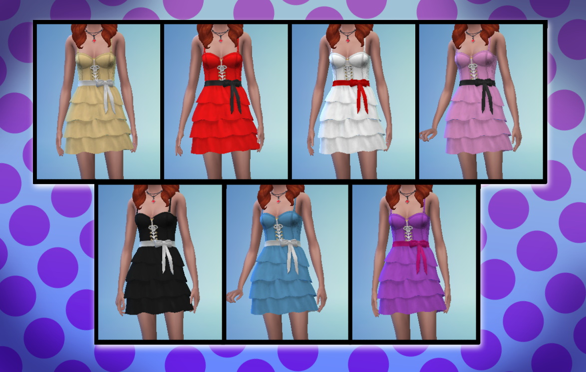 Cutie Corset Dress by WelshWeirdo at Mod The Sims 4 » Sims 4 Updates