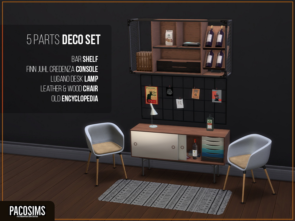 5 PARTS DECO SET (P) at Paco Sims » Sims 4 Updates