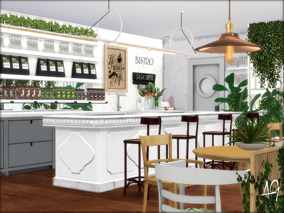 The Caboose Coffee Bar and Laundry by ALGbuilds at TSR » Sims 4 Updates