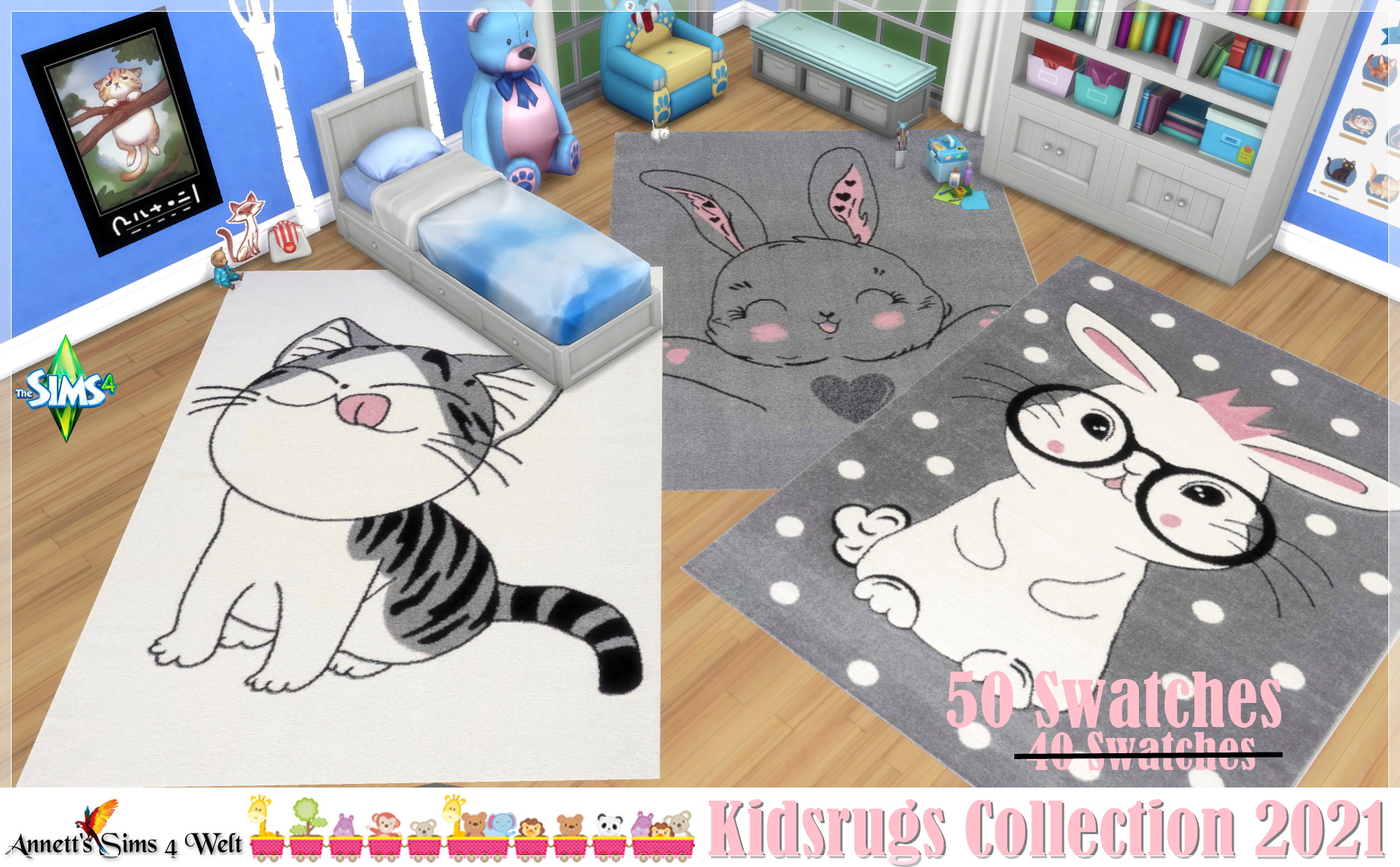 Kids Rugs Collection 2021 at Annett’s Sims 4 Welt » Sims 4 Updates