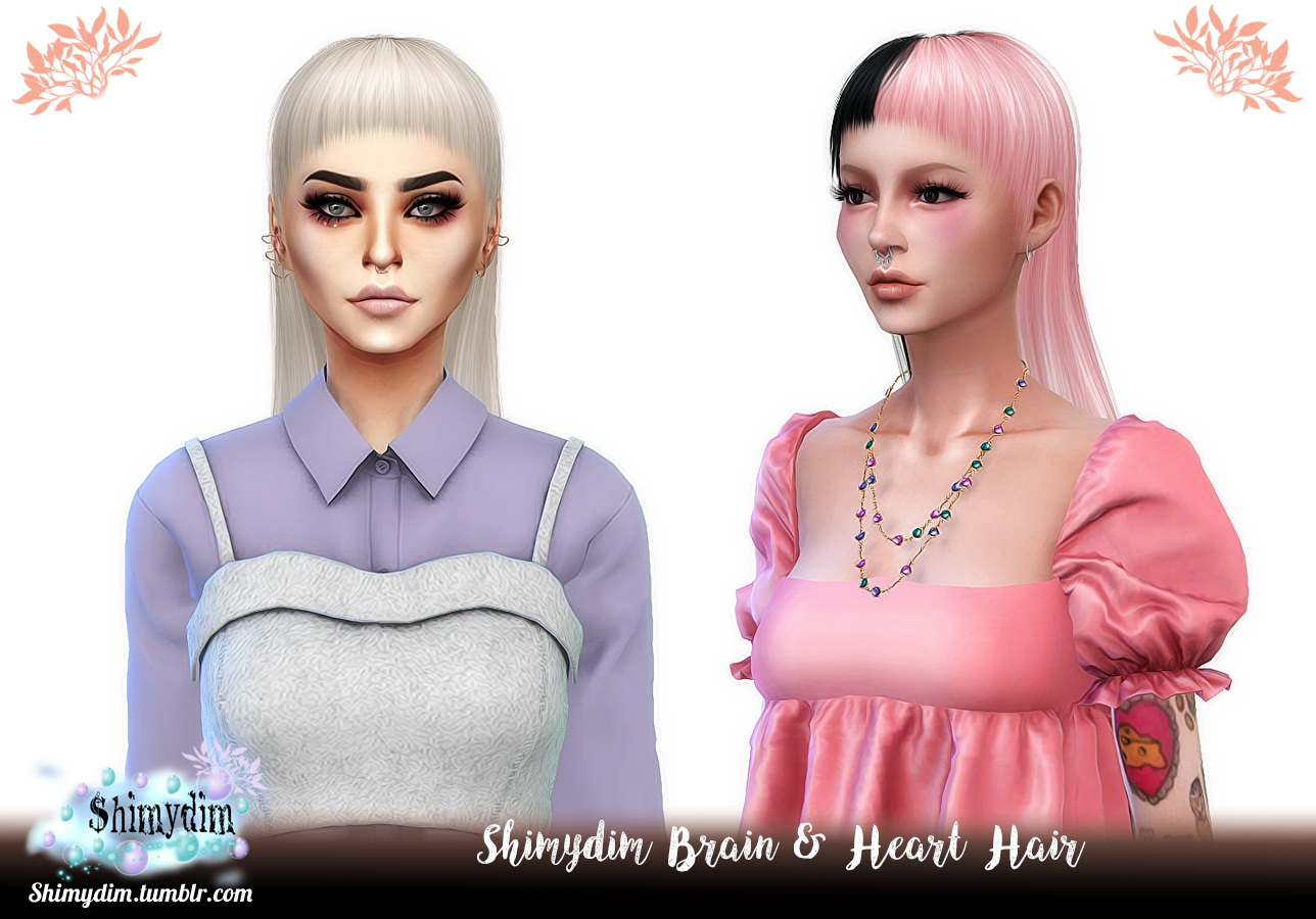 Brain & Heart Hairstyle + Two Tone at Shimydim Sims » Sims 4 Updates