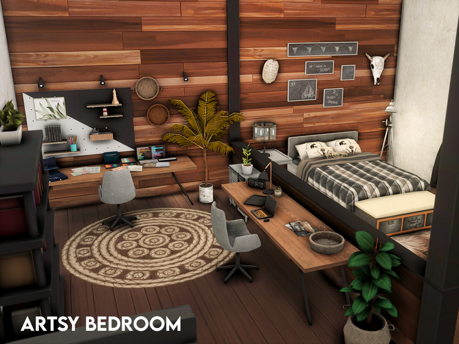 Artsy Bedroom by xogerardine at TSR » Sims 4 Updates