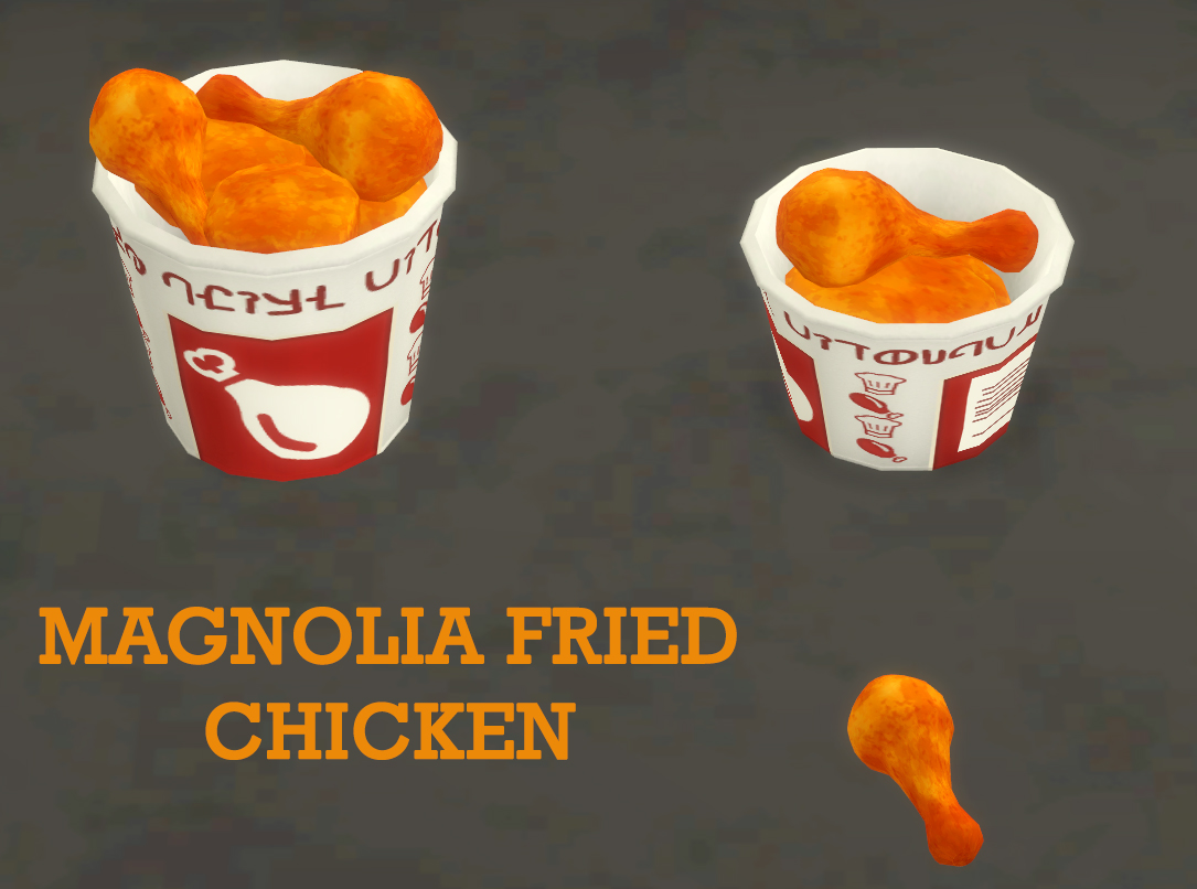 MAGNOLIA FRIED CHICKEN at Icemunmun » Sims 4 Updates