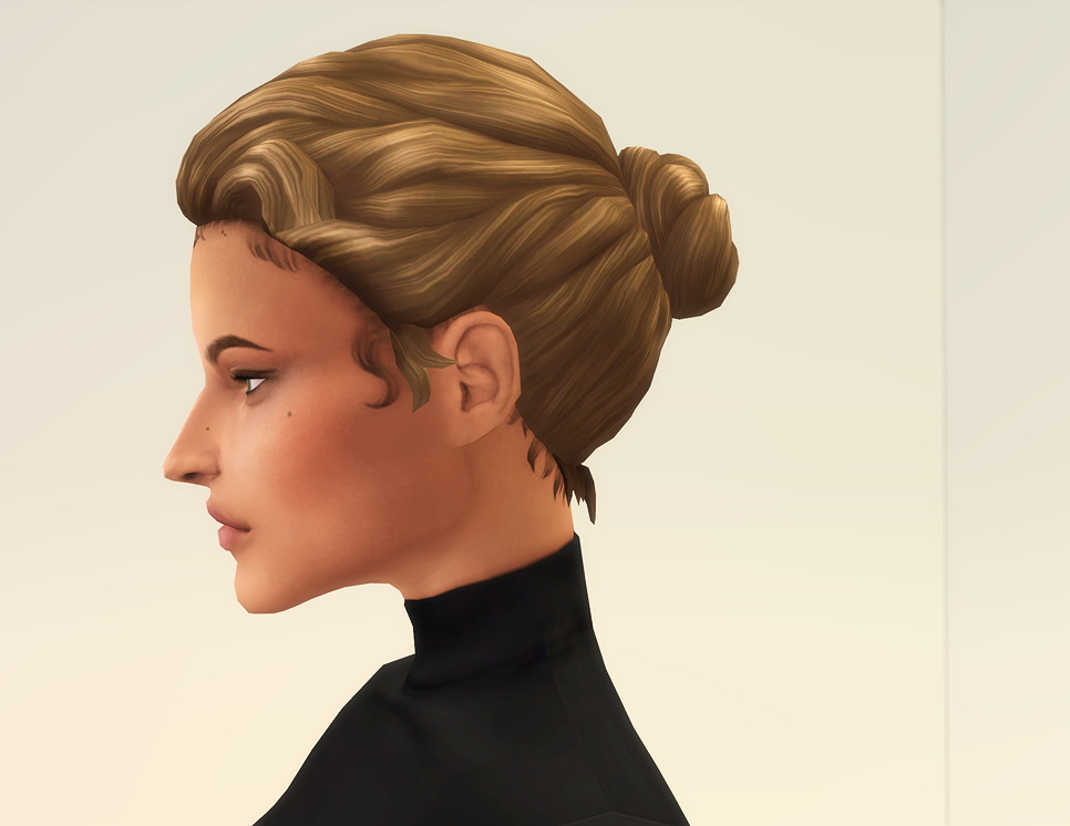 Runway Hair 1 Bun at Rusty Nail » Sims 4 Updates