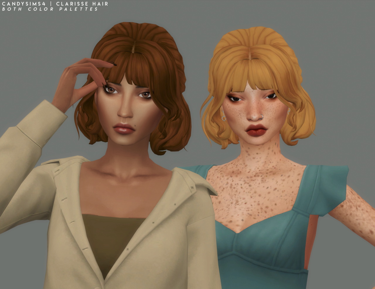CLARISSE half bun hair with some loose strands at Candy Sims 4 » Sims 4 ...
