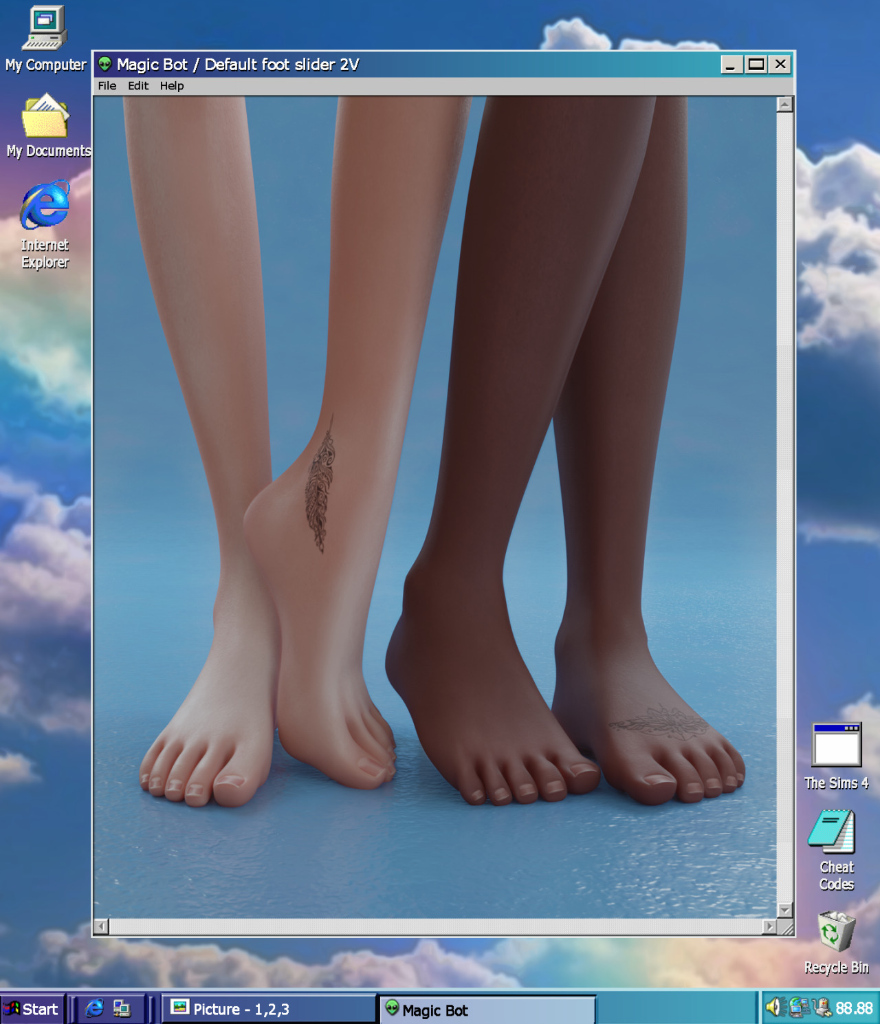Default foot slider 2V at Magic-bot » Sims 4 Updates