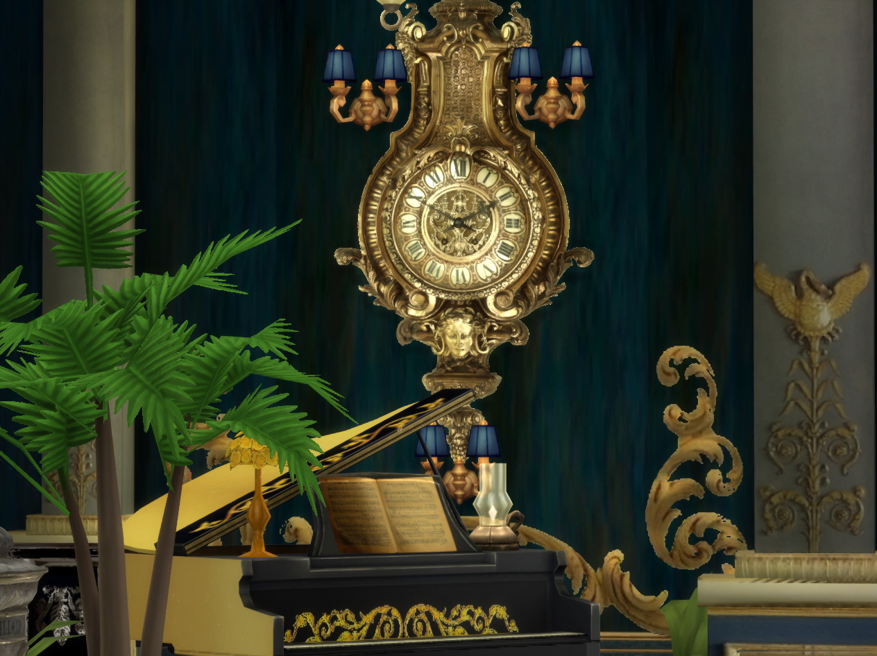 Boullet Dresser & Wall Clock at Anna Quinn Stories » Sims 4 Updates