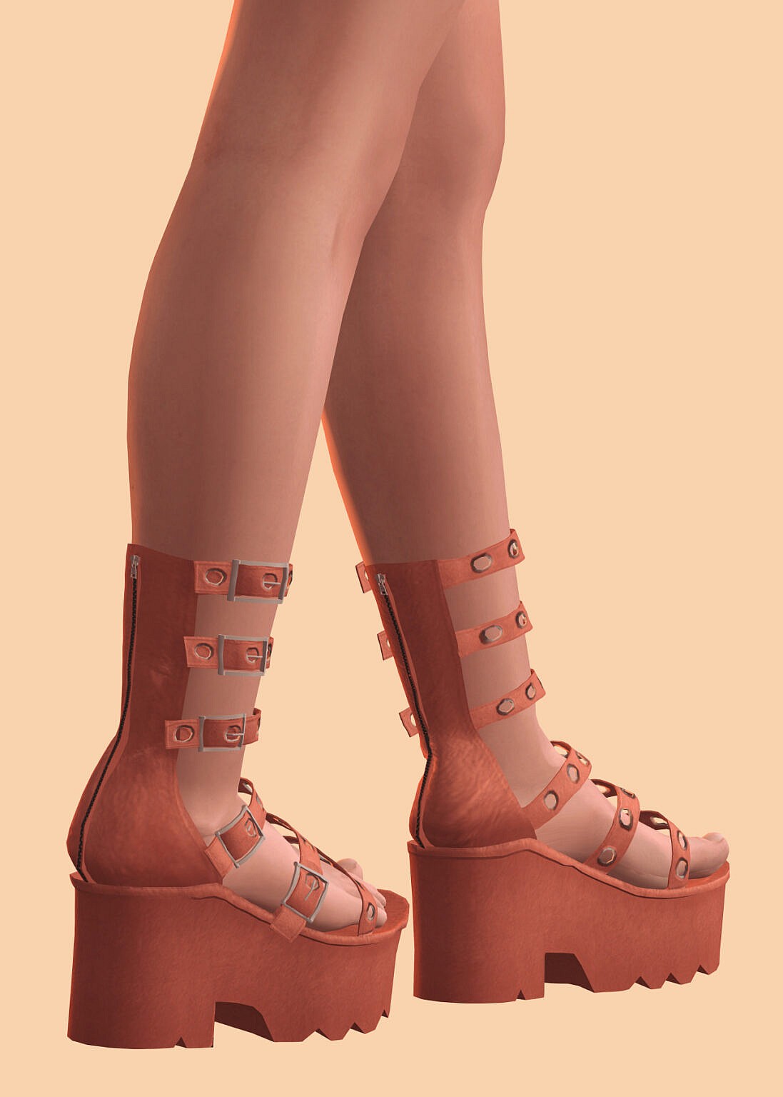 Studded Gladiator Platform Sandals at Astya96 » Sims 4 Updates