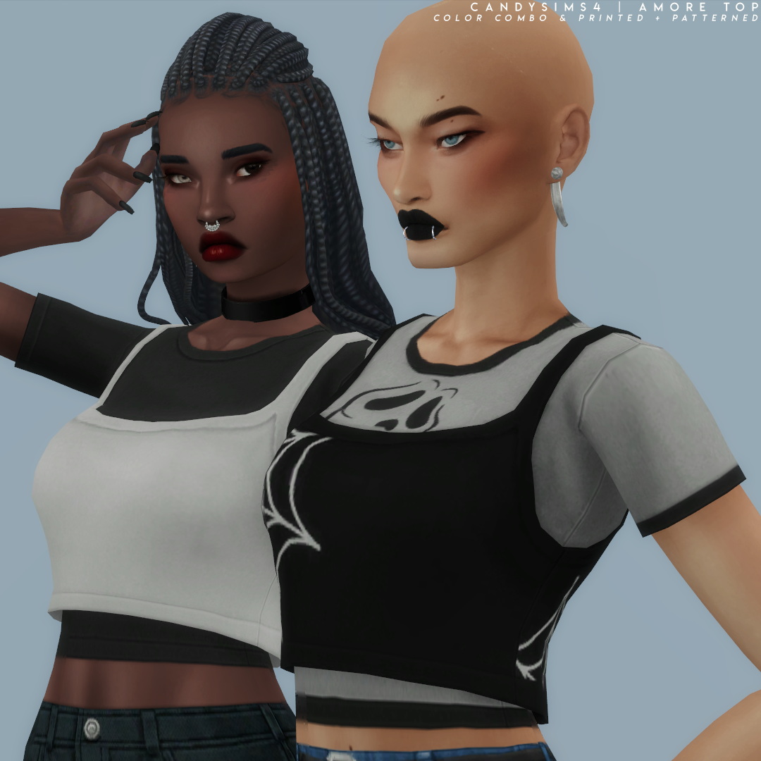 Cute double top at Candy Sims 4 » Sims 4 Updates