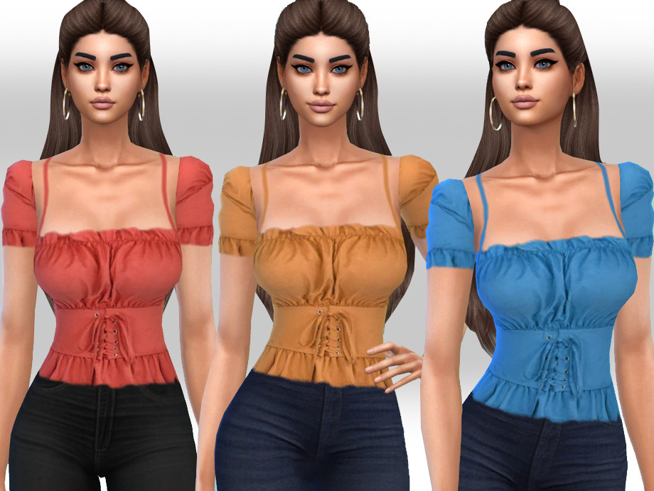 Casual Blouses by Saliwa at TSR » Sims 4 Updates