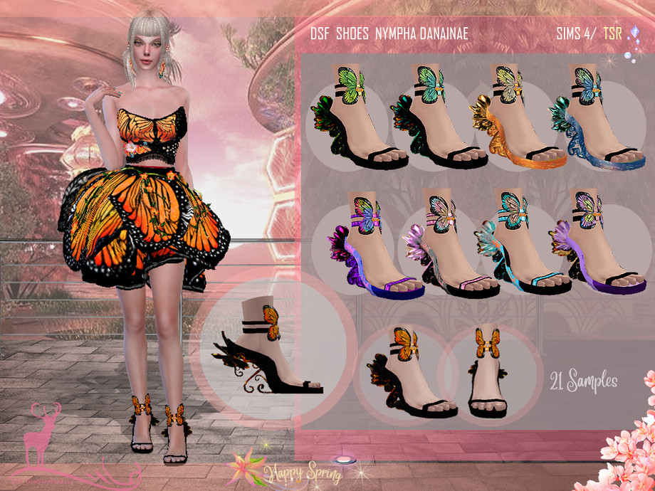 DSF SHOES NYMPHA DANAINAE by DanSimsFantasy at TSR » Sims 4 Updates