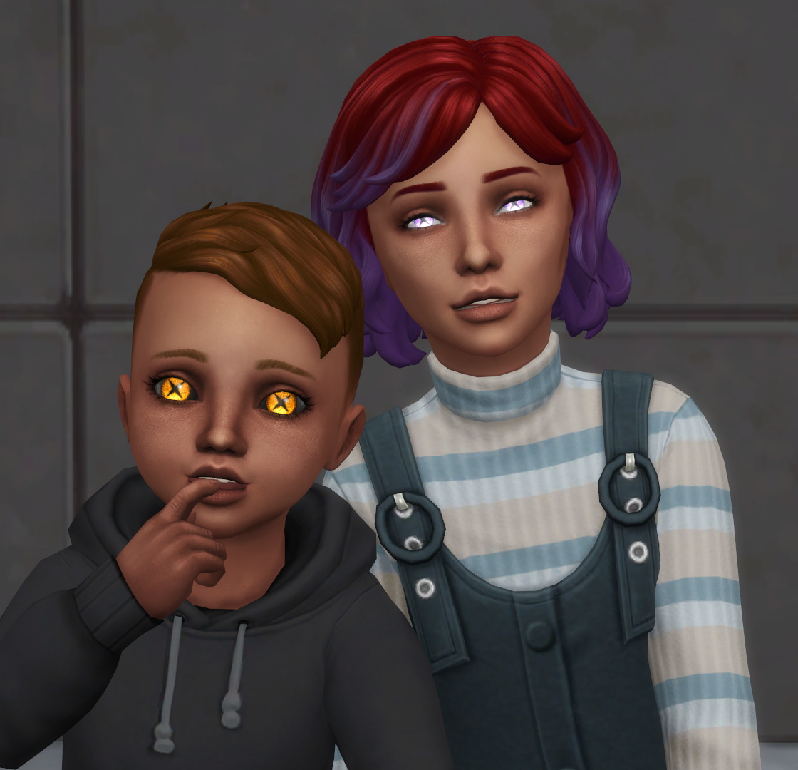 X-Shaped Pupils, Black or White Sclera by Serpentia at TSR » Sims 4 Updates