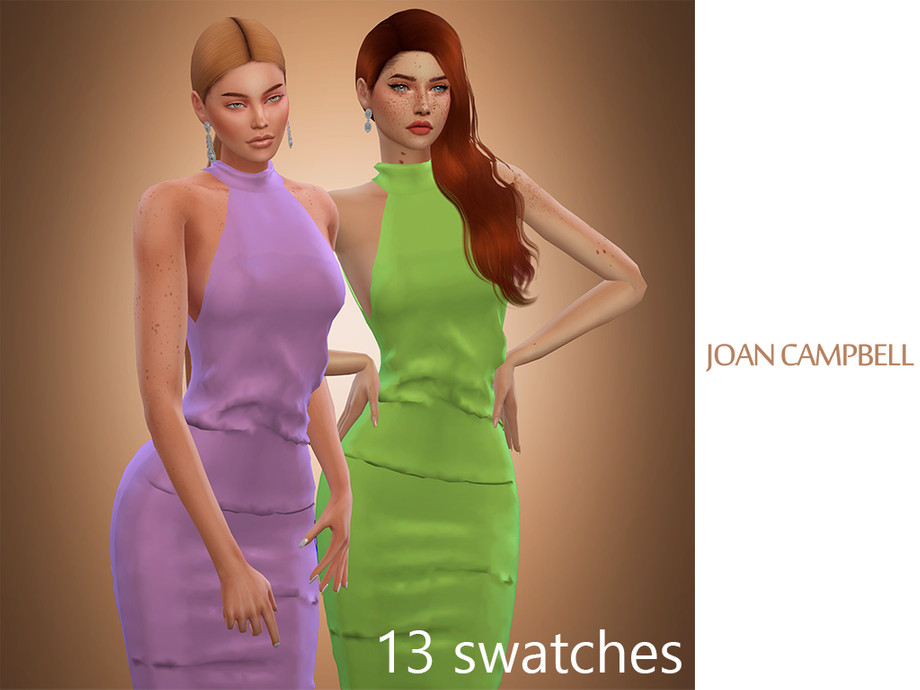 Supreme Dress by Joan Campbell Beauty at TSR » Sims 4 Updates