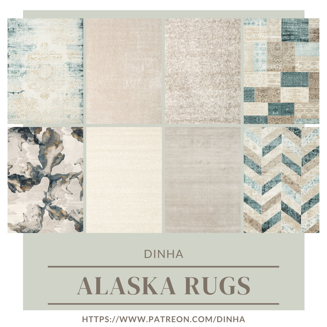 Alaska Rugs: Blue & Beige at Dinha Gamer » Sims 4 Updates