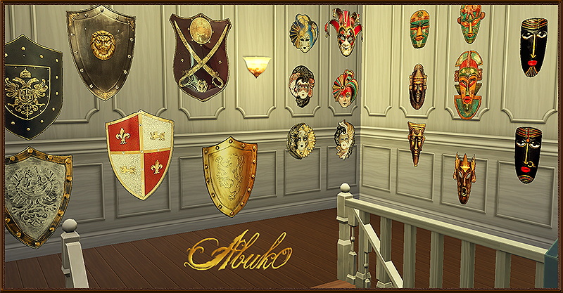 20 wall deco masks at Abuk0 Sims4 » Sims 4 Updates