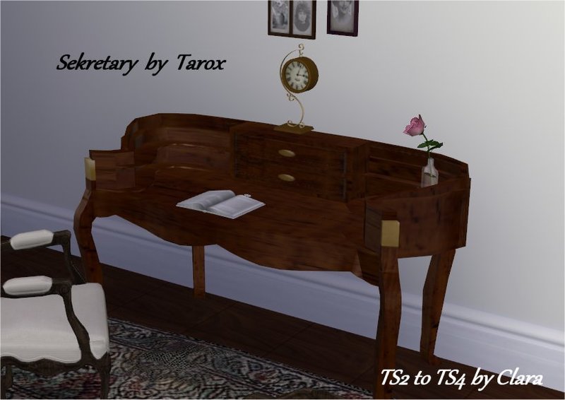Tarox's secretary desk conversion by Clara at All 4 Sims » Sims 4 Updates