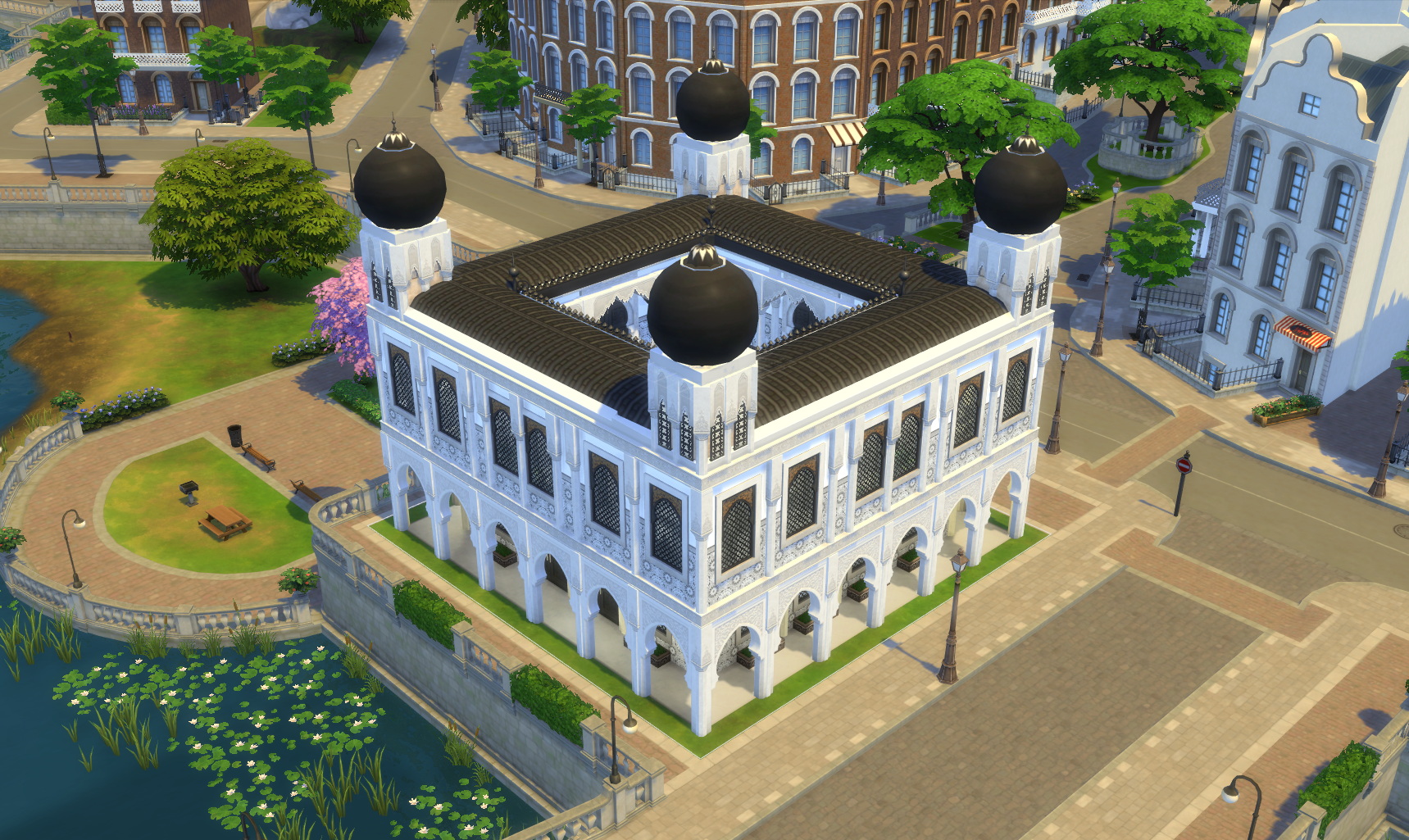 Moroccan Riad Tangier Mansion by DominoPunkyHeart at MTS » Sims 4 Updates
