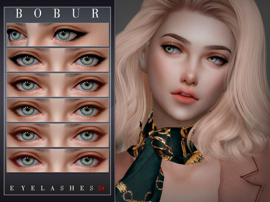 Eyelashes 24 by Bobur3 at TSR » Sims 4 Updates
