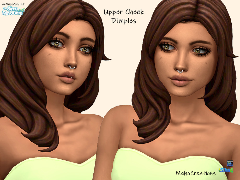 Upper Cheek Dimples by MahoCreations at TSR » Sims 4 Updates