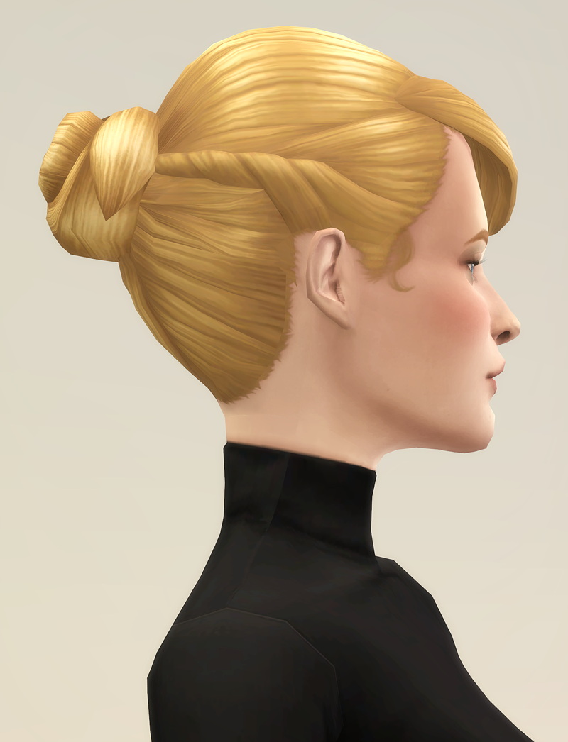Chloe bun hair at Rusty Nail » Sims 4 Updates