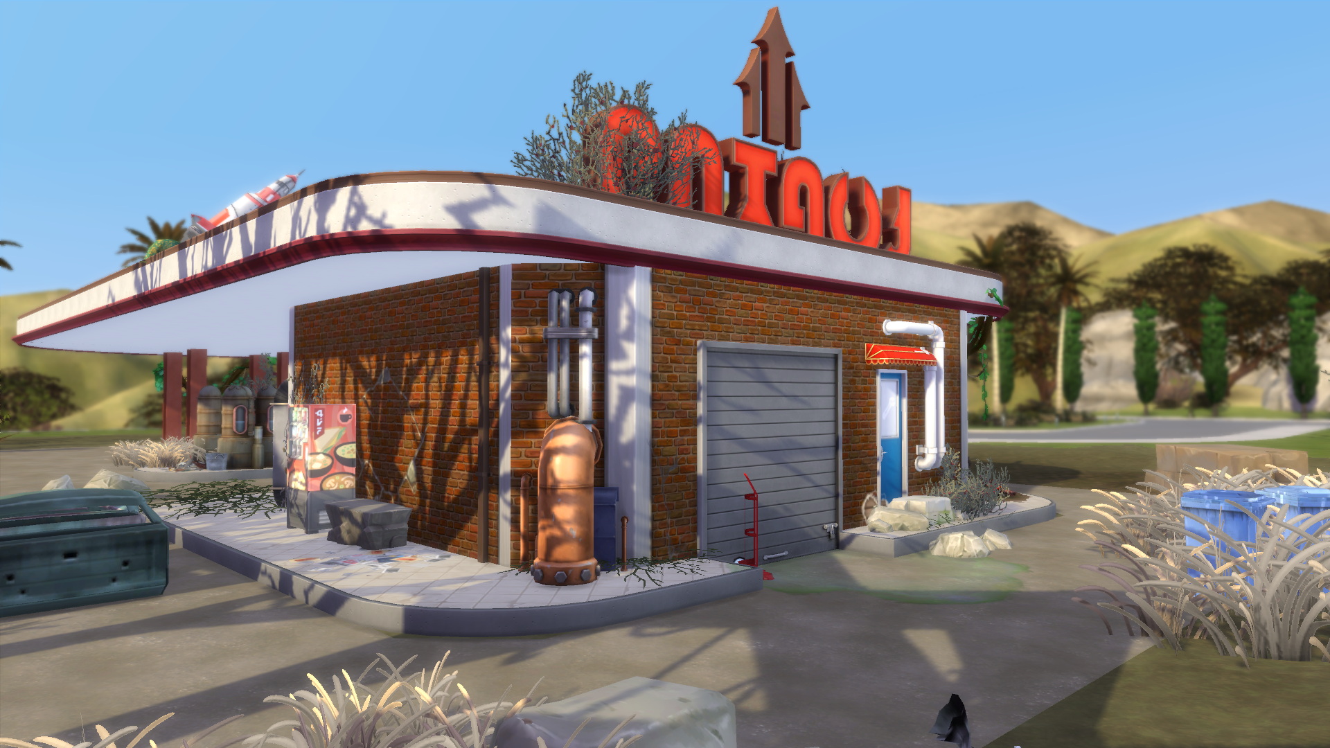 Fallout 4: Red Rocket Gas Station at Mod The Sims 4 » Sims 4 Updates