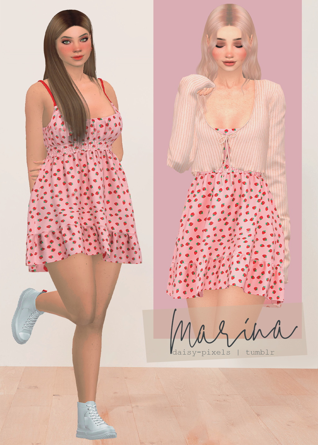 Marina Dress at Daisy Pixels » Sims 4 Updates