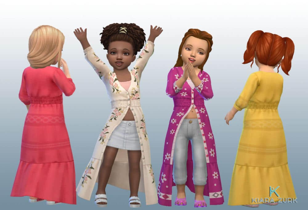 Top Dress Shirt for Toddlers at My Stuff Origin » Sims 4 Updates