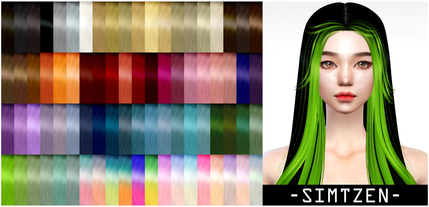 Seulgi Hairstyle 013 ver 1 & 2 at Simtzen » Sims 4 Updates