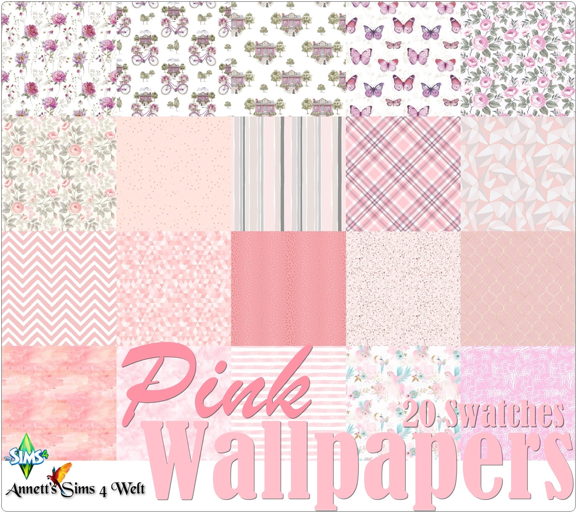 Pink Livingroom Collection at Annett’s Sims 4 Welt » Sims 4 Updates